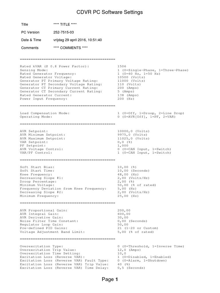 CDVR Caterpillar Settings PDF | PDF | Amplifier | Electrical Components