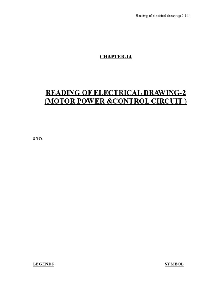 Reading of Electrical Drawings | PDF | Relay | Switch