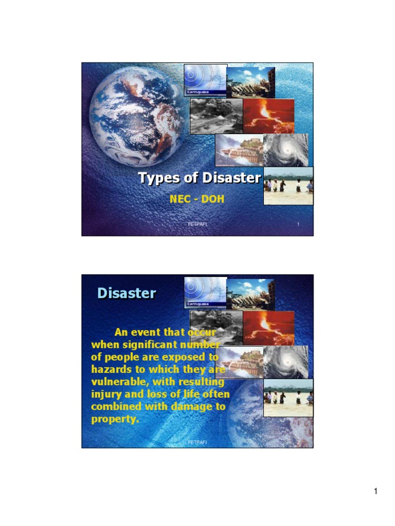 Types of Disasters | PDF