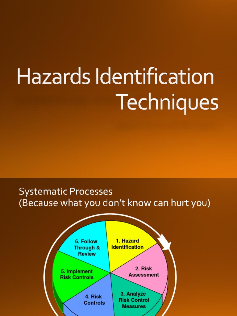2hazards Identification Techniques | PDF | Occupational Safety And ...