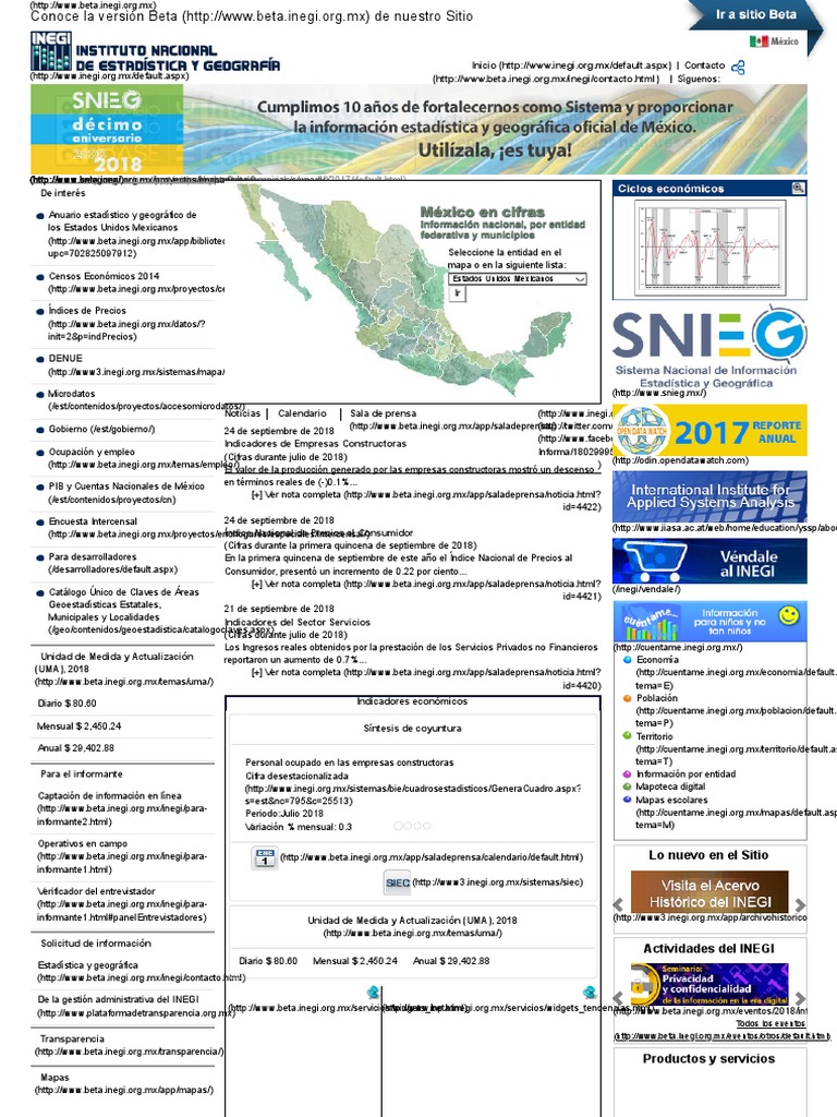 Instituto Nacional de Estadística y Geografía (INEGI) | México | Precios