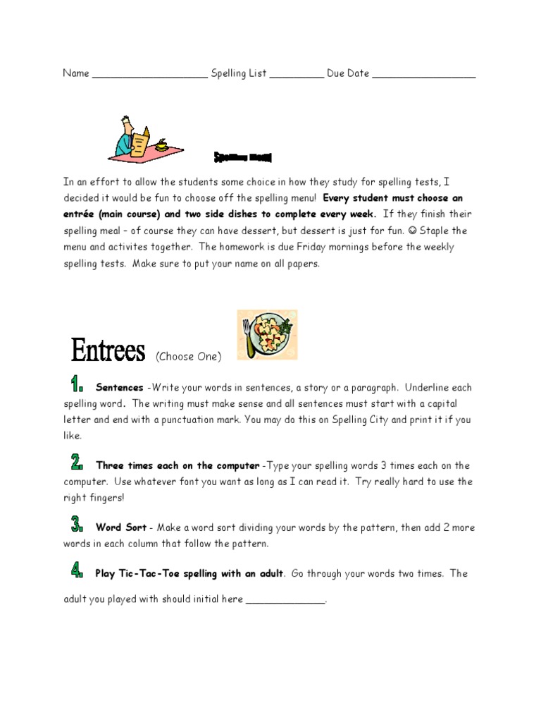 Entrée (Main Course) and Two Side Dishes To Complete Every Week. If ...