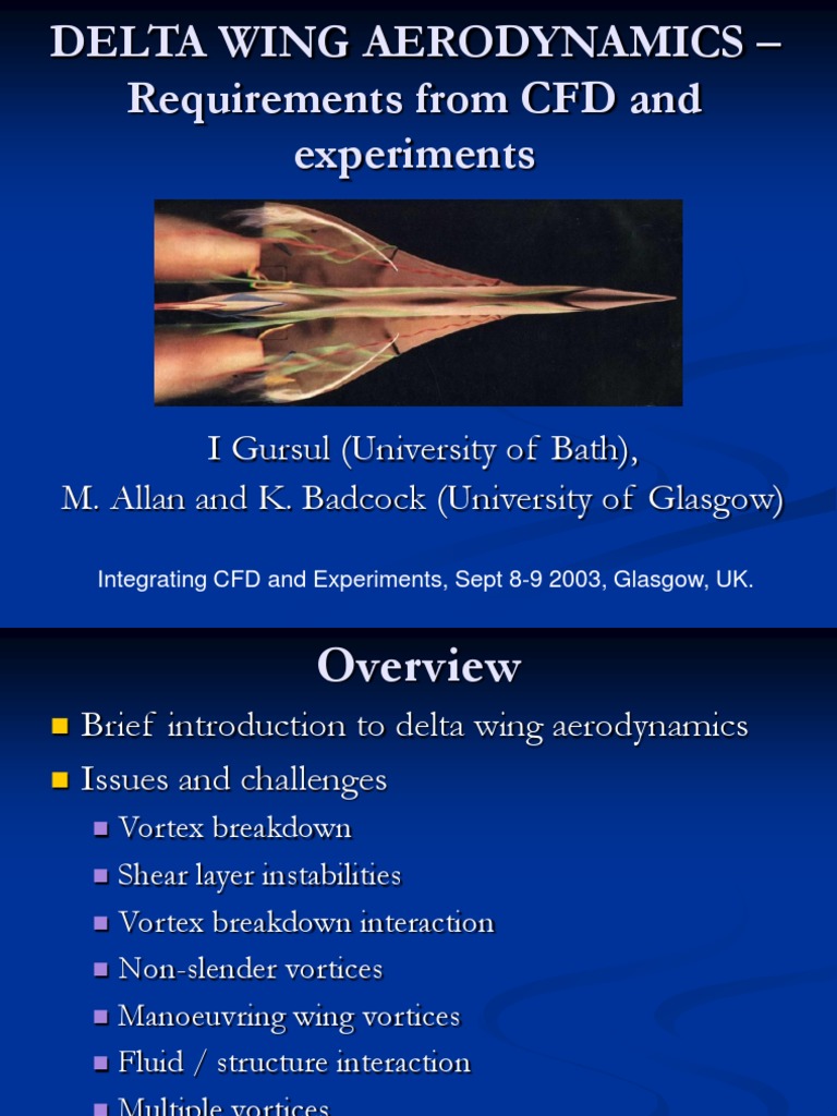 Delta Wing Aerodynamics Insights | PDF | Vortices | Computational Fluid ...