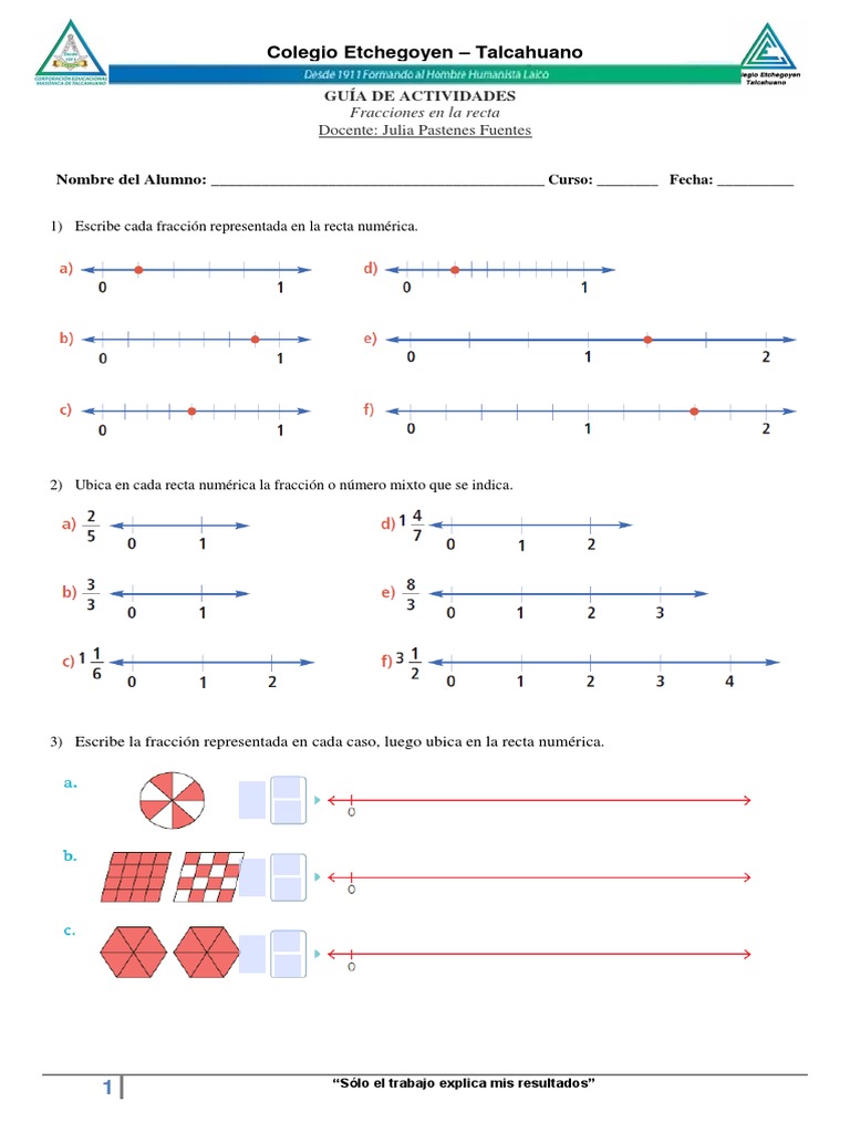 Fracciones en La Recta | PDF