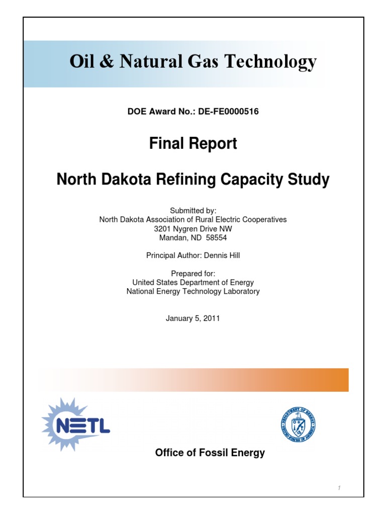 Refining Capacity Study FE0000516 - FinalReport | PDF | Oil Refinery ...