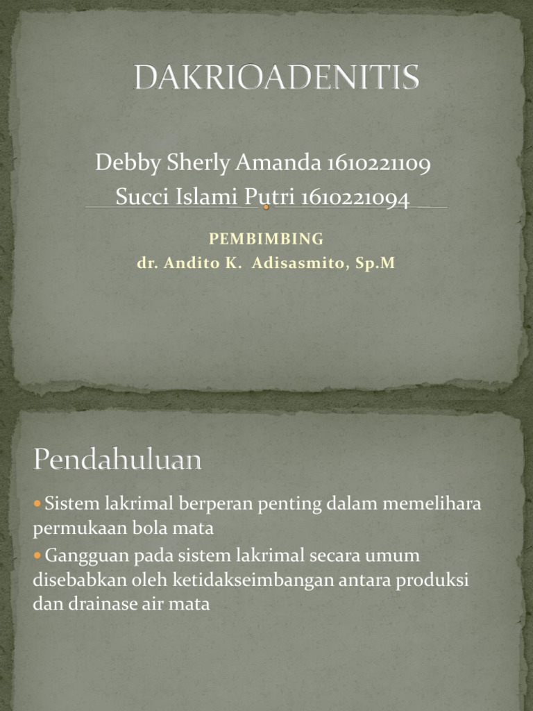 Dakrioadenitis: Gejala dan Tatalaksana | PDF | Pengembangan Diri ...