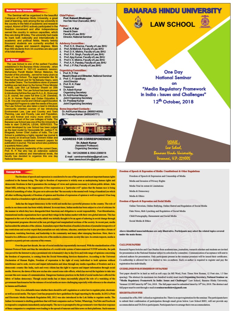 Seminar Brochure PDF | PDF | Freedom Of Speech | Journalism