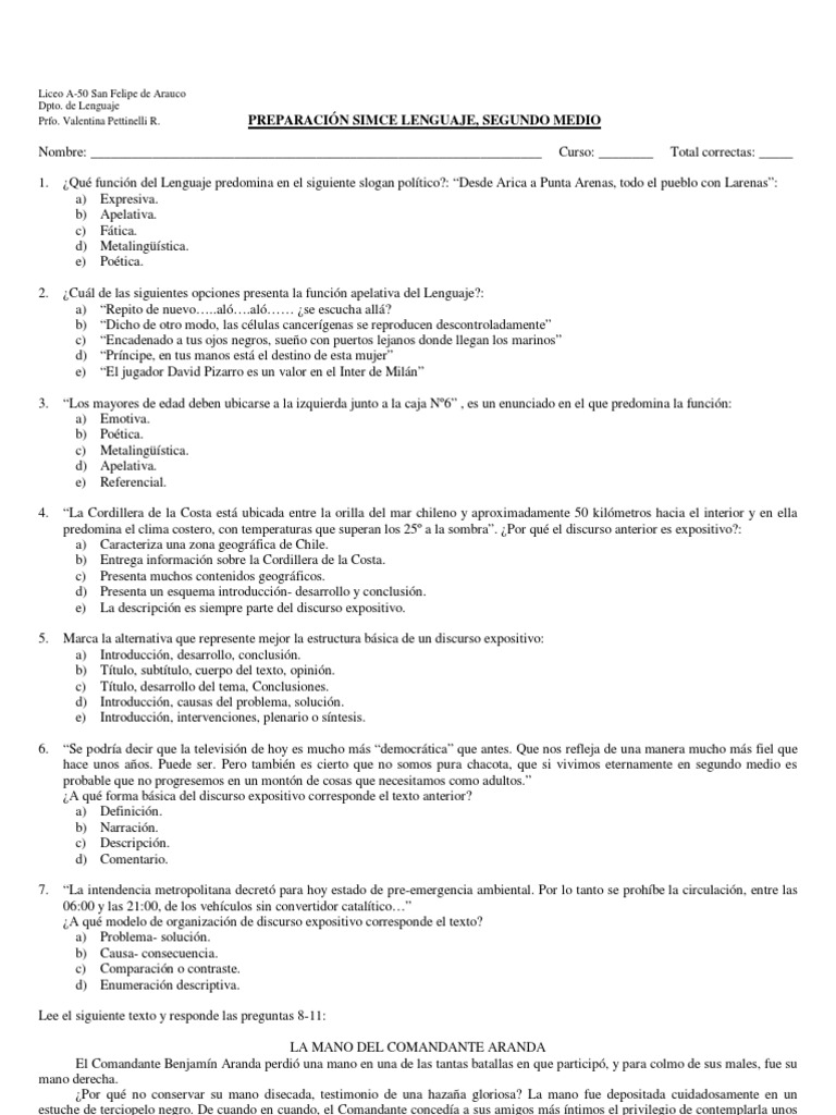 Guía 2 Preparación Simce | PDF