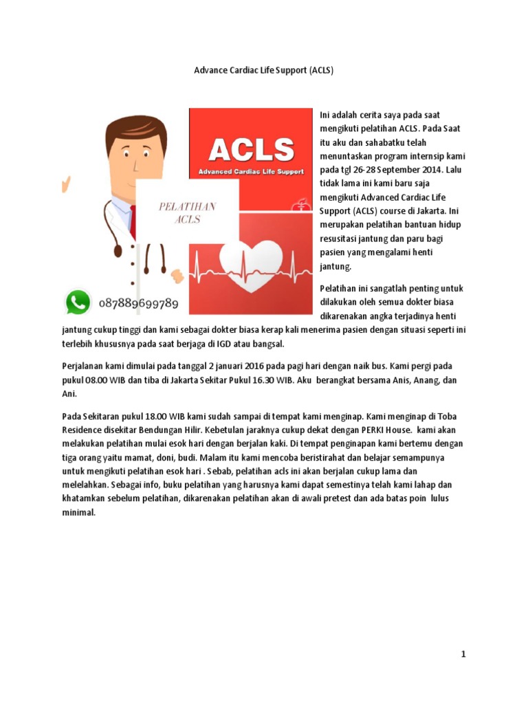 Pelatihan ACLS - 087889699789 - Pelatihan ACLS Perki House | PDF