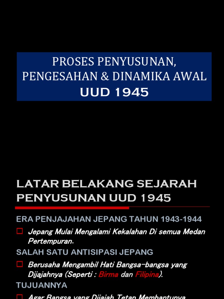 Sejarah Penyusunan Uud 1945 | PDF