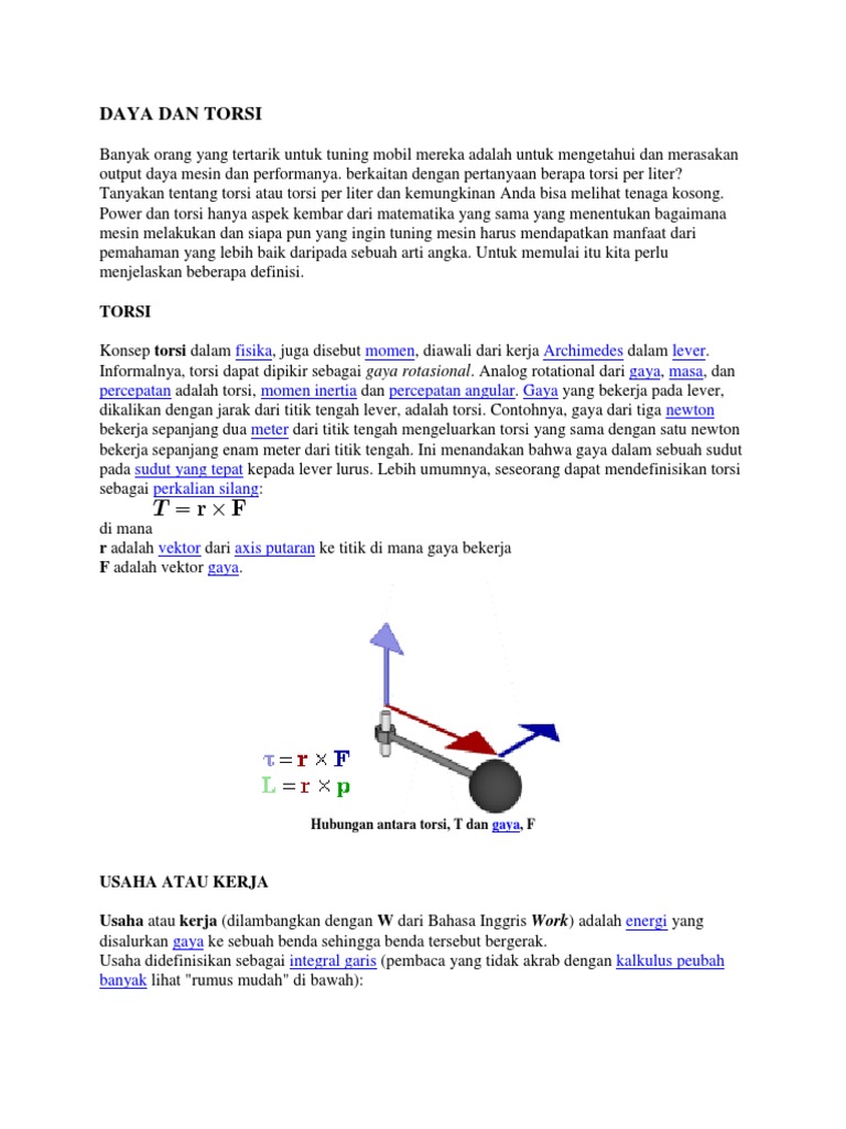 Daya Dan Torsi | PDF