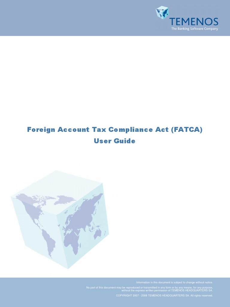 FATCA User Guide Reporting | PDF | Withholding Tax | Government