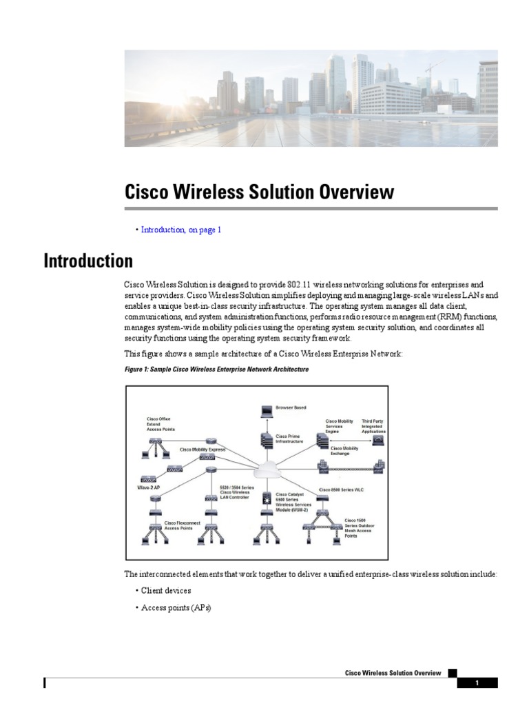 Cisco Wireless Network Solutions | PDF | Wireless Lan | Wireless Access ...