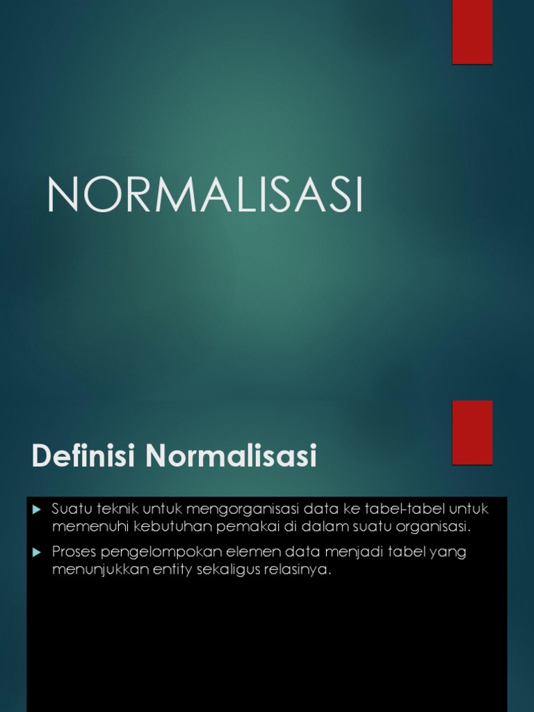Normalisasi Database | PDF