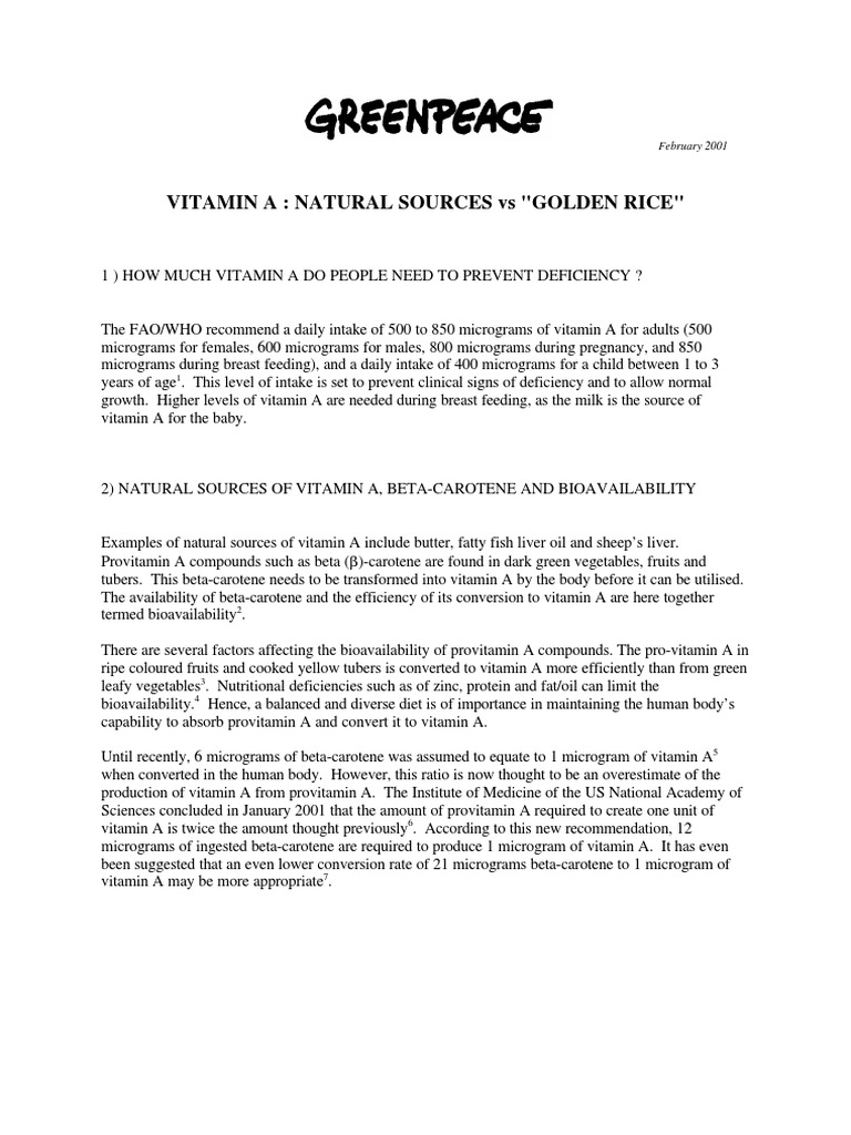 Vitamin A Natural Sources | PDF | Vitamin A | Vitamin