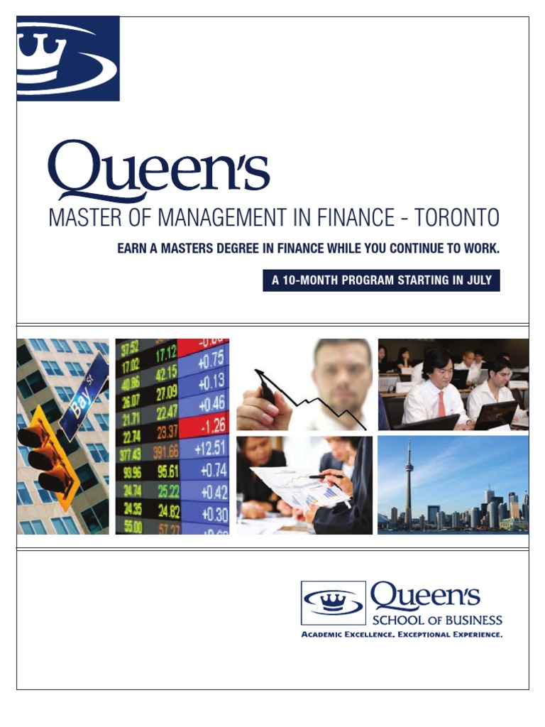 Queen's Finance Master's in Toronto | PDF | Master Of Business ...