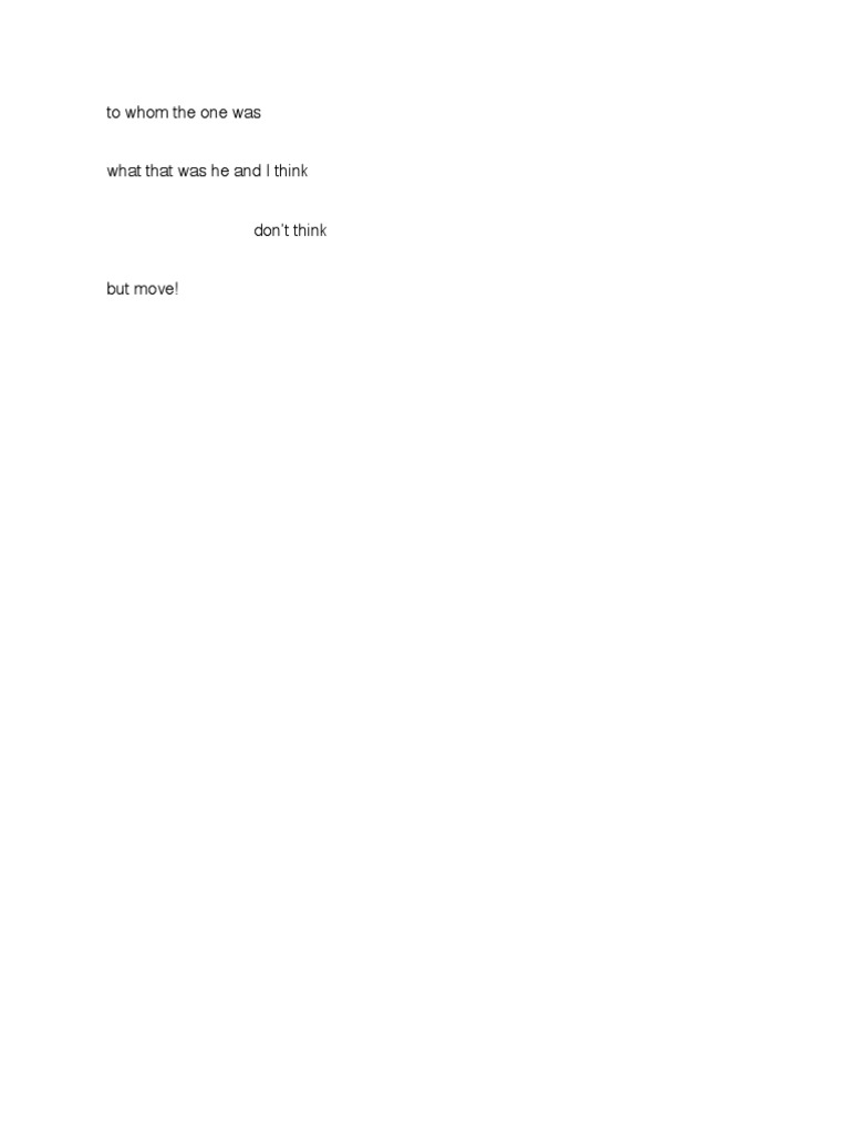 Poem For Moving | PDF