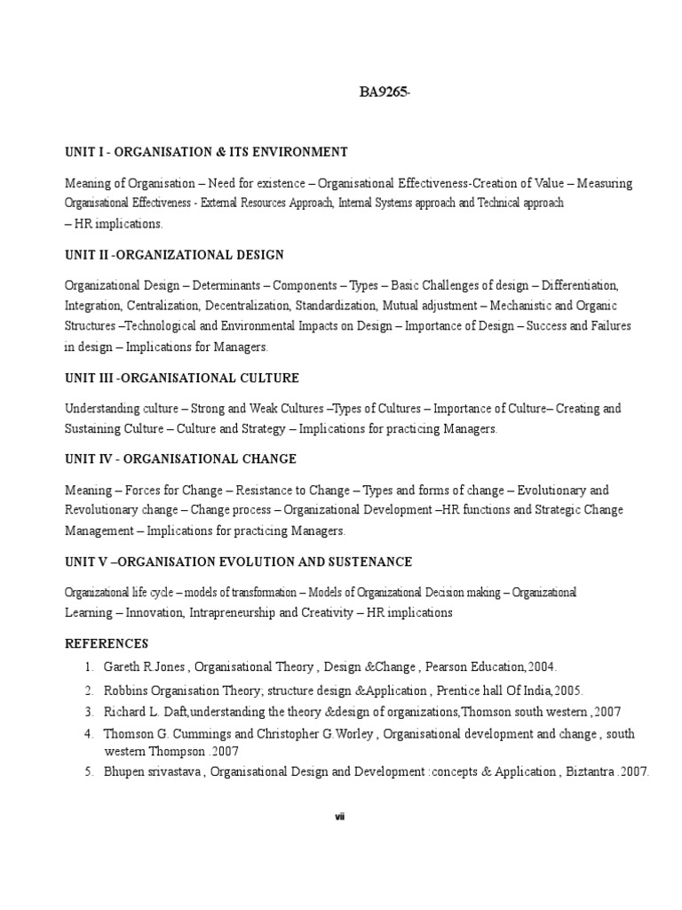 Anna University Notes | PDF | Organization Development | Goal