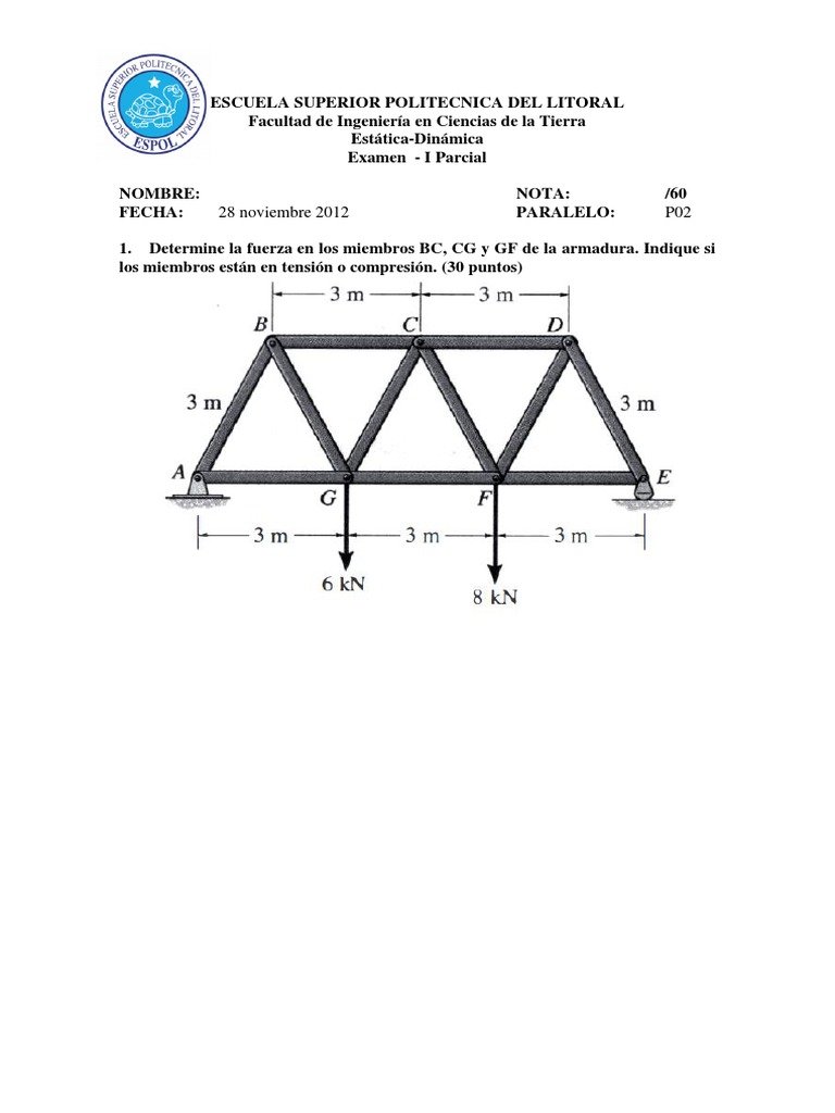 Estatica | PDF | Prueba (evaluación) | Fuerza