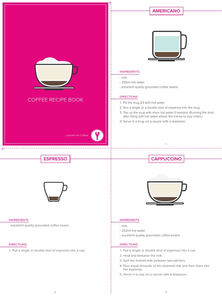Call To Action Collateral - Coffee Recipe Booklet PDF | PDF | Drink ...