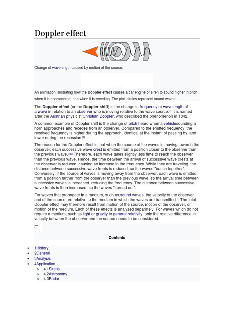 Doppler Effect: Wavelength | PDF | Doppler Effect | Waves
