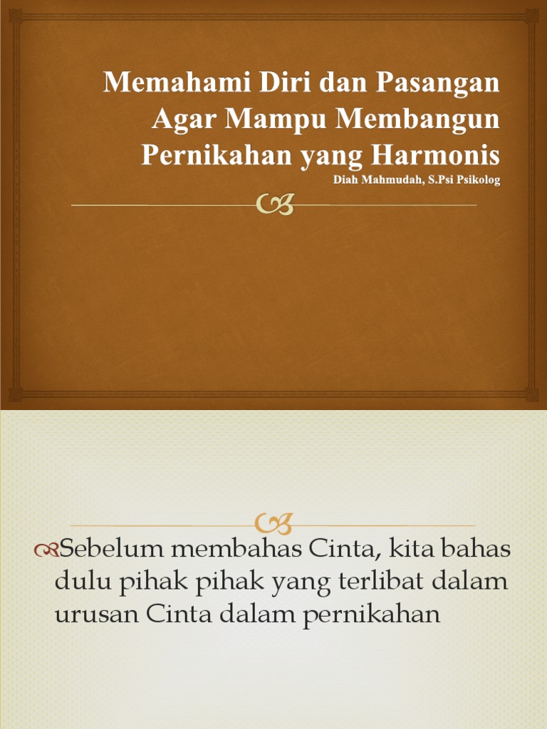 Memahami Diri Dan Pasangan Agar Mampu Membangun Pernikahan Yang ...