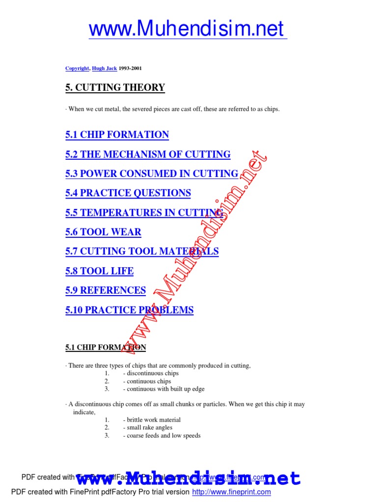 Cutting | PDF | Metalworking | Mechanical Engineering
