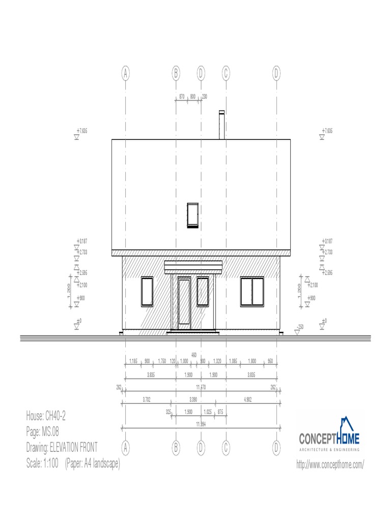 040ch 2 130405 Metric 1 100 Elevations Sections A4 Landscape | PDF | Queensland Heritage ...