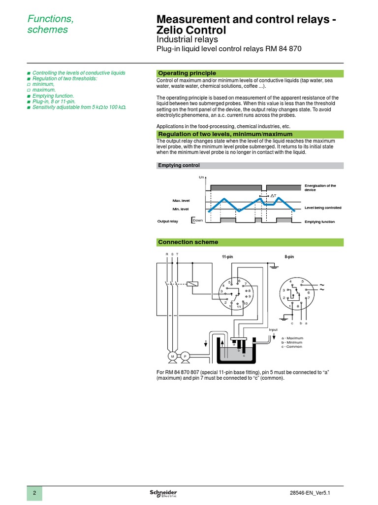Zelio Control - Plug-In Liquid Level Control Relays RM84870 | PDF ...