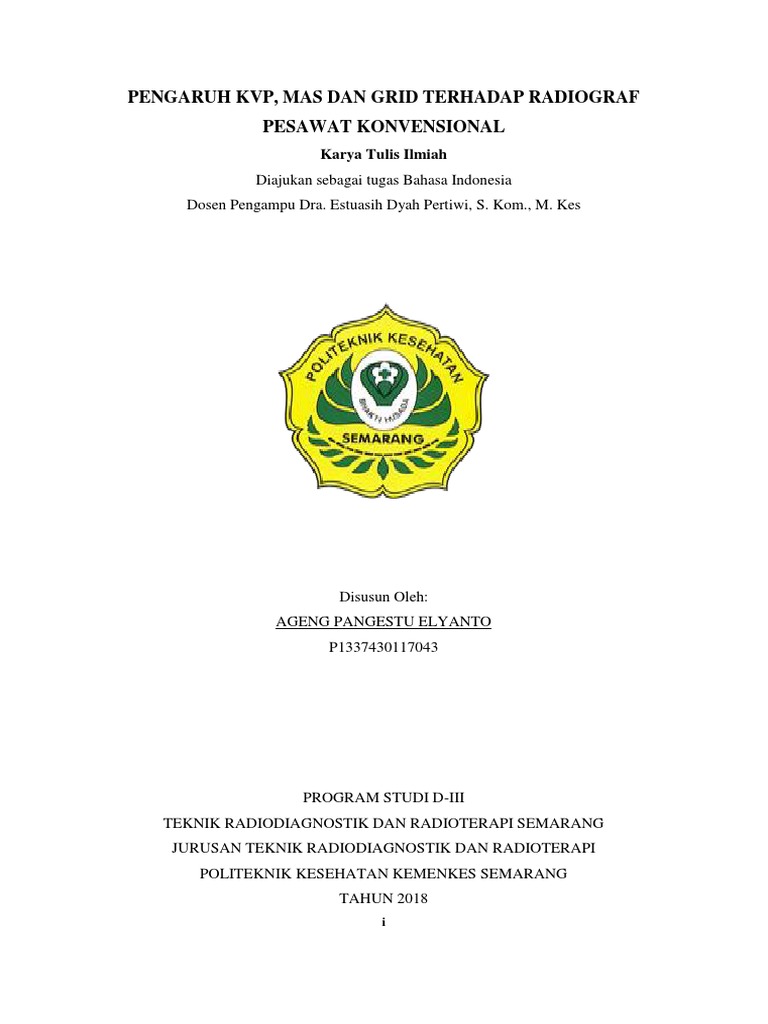Pengaruh KVP, MAS, dan Grid pada Radiograf | PDF | Sains & Matematika