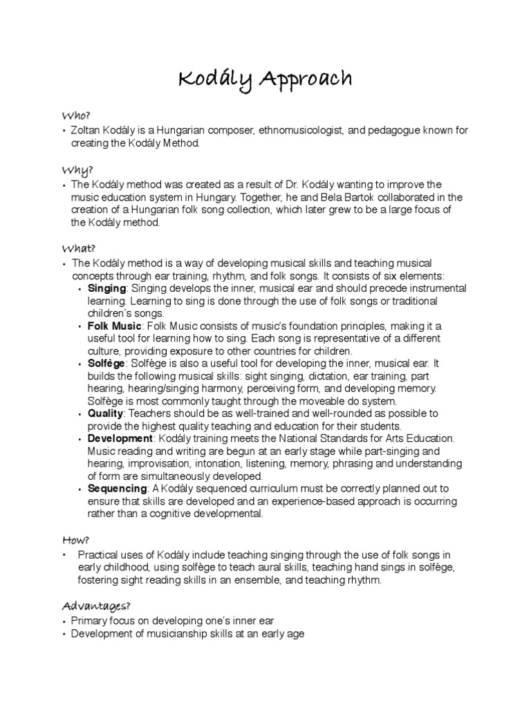 Kodaly | Download Free PDF | Music Education | Musicology