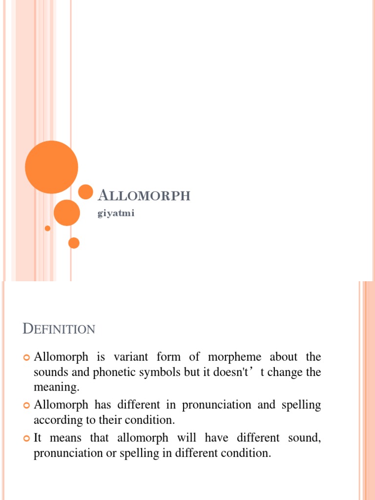 Allomorph | PDF | Language Arts & Discipline