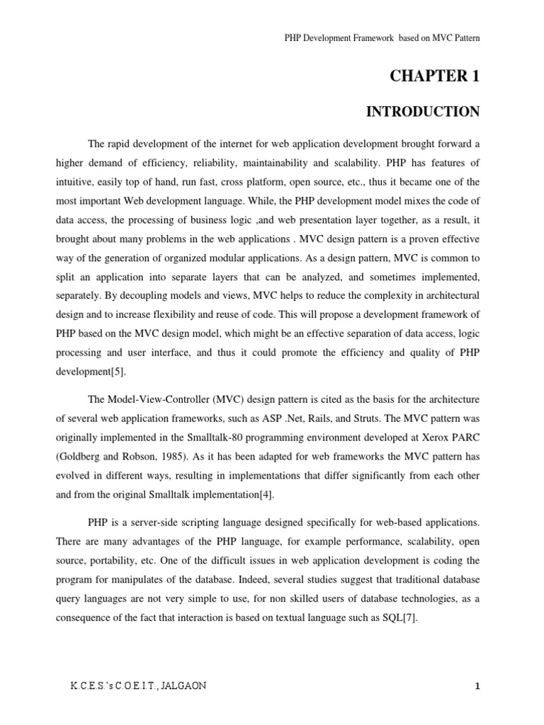 MVC Report | Download Free PDF | Model–View–Controller | Php