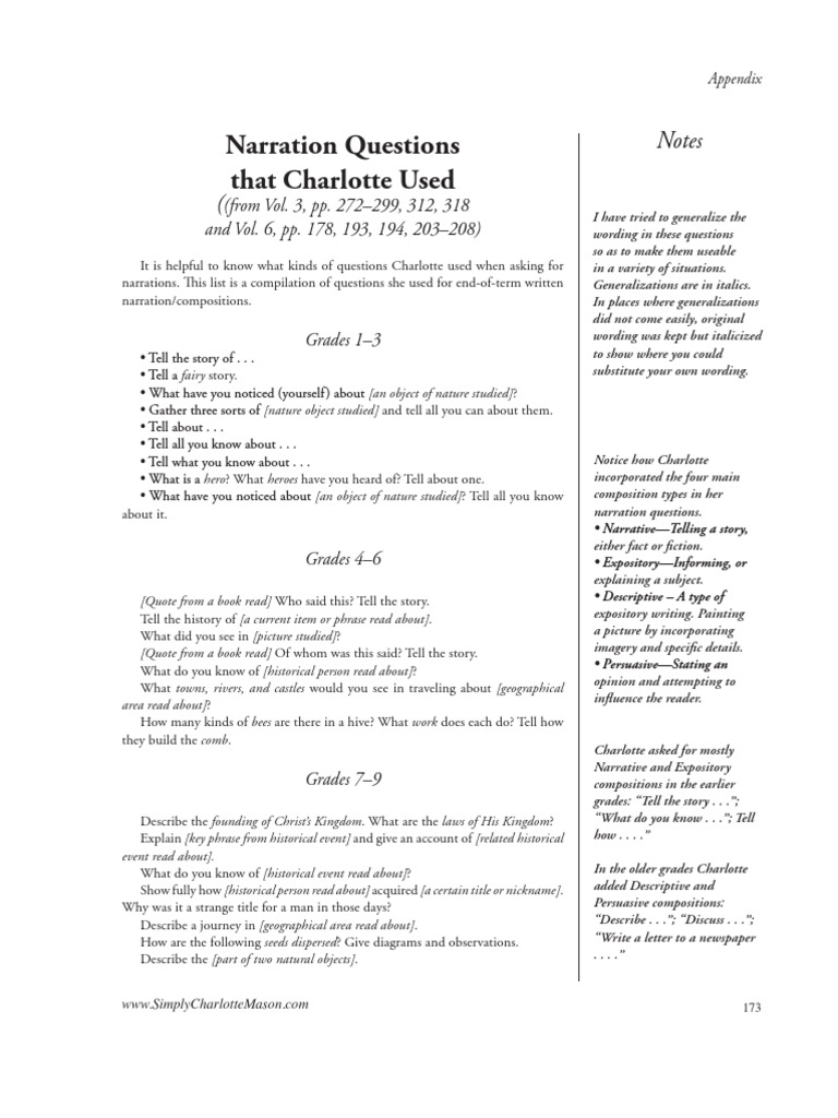 Narration Questions | Descargar gratis PDF | Narration | Essays