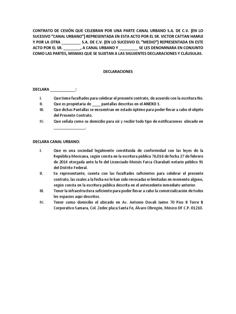 Contrato Base Comercialización Pantallas | PDF | Justicia | Crimen y violencia