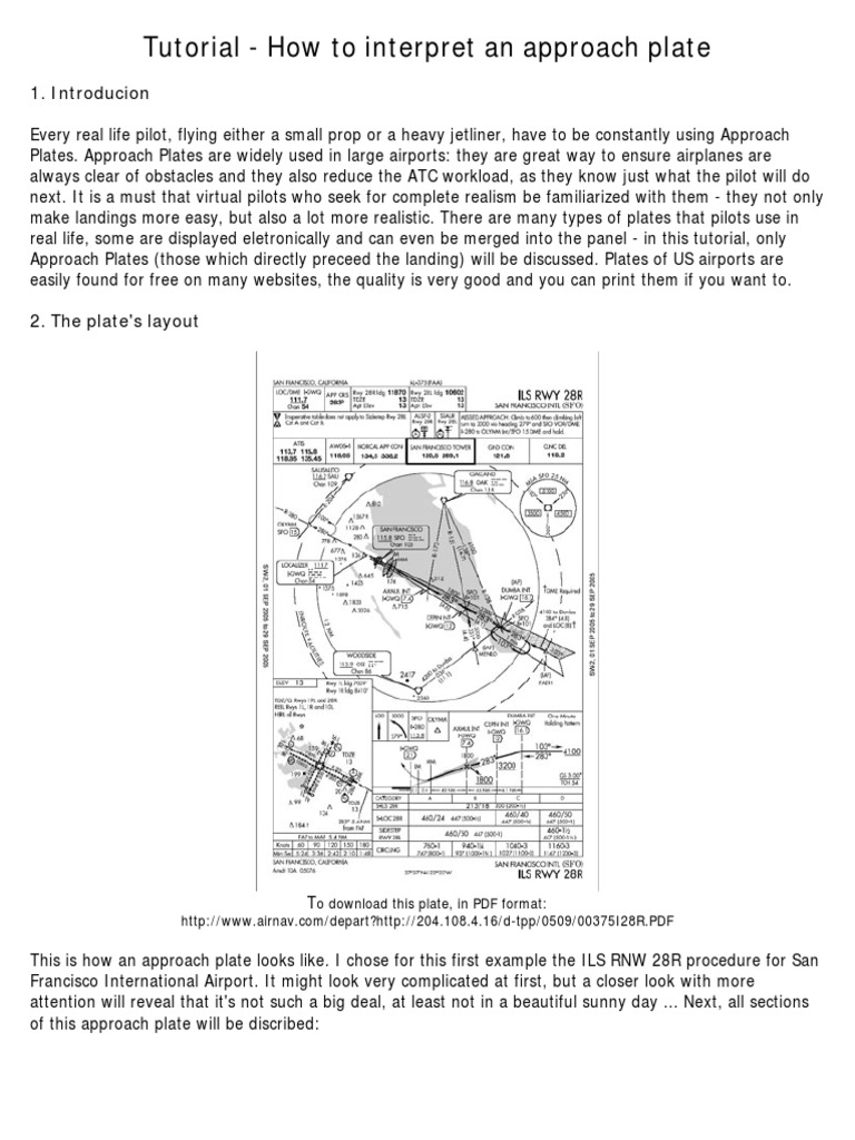 Tutorial - How To Interpret An Approach Plate: 1. Introducion | PDF ...