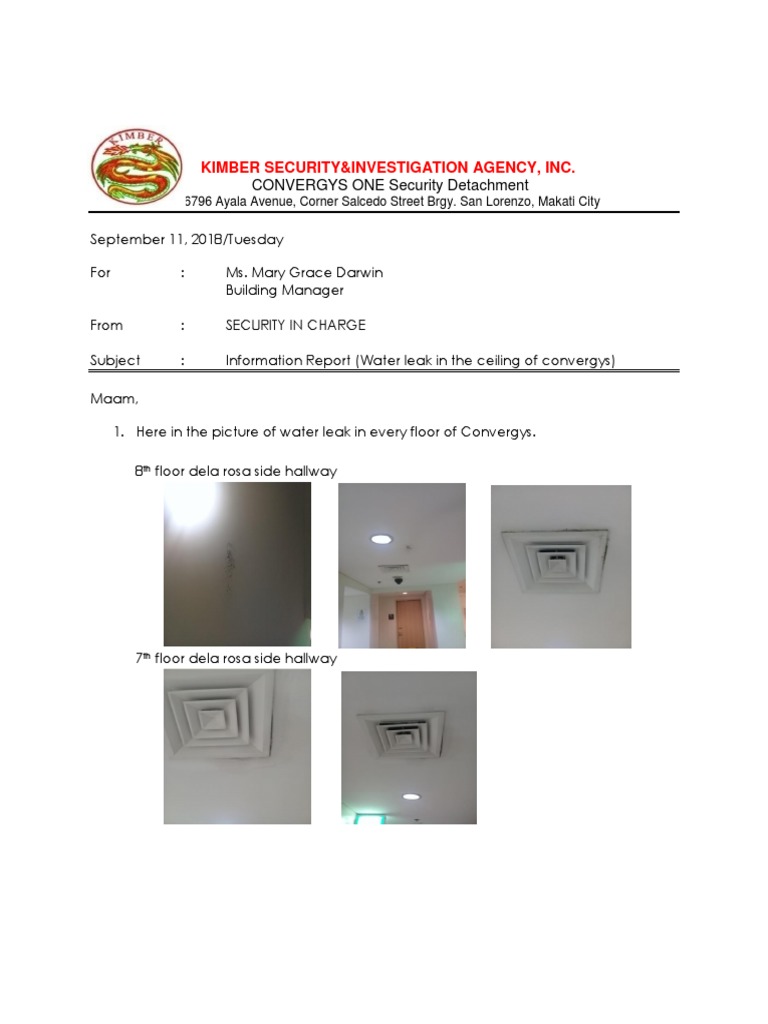 Kimber Security&Investigation Agency, Inc.: CONVERGYS ONE Security ...