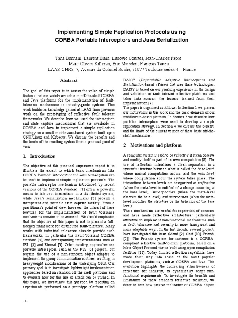 Dsn04 Pdf Common Object Request Broker Architecture Systems Engineering
