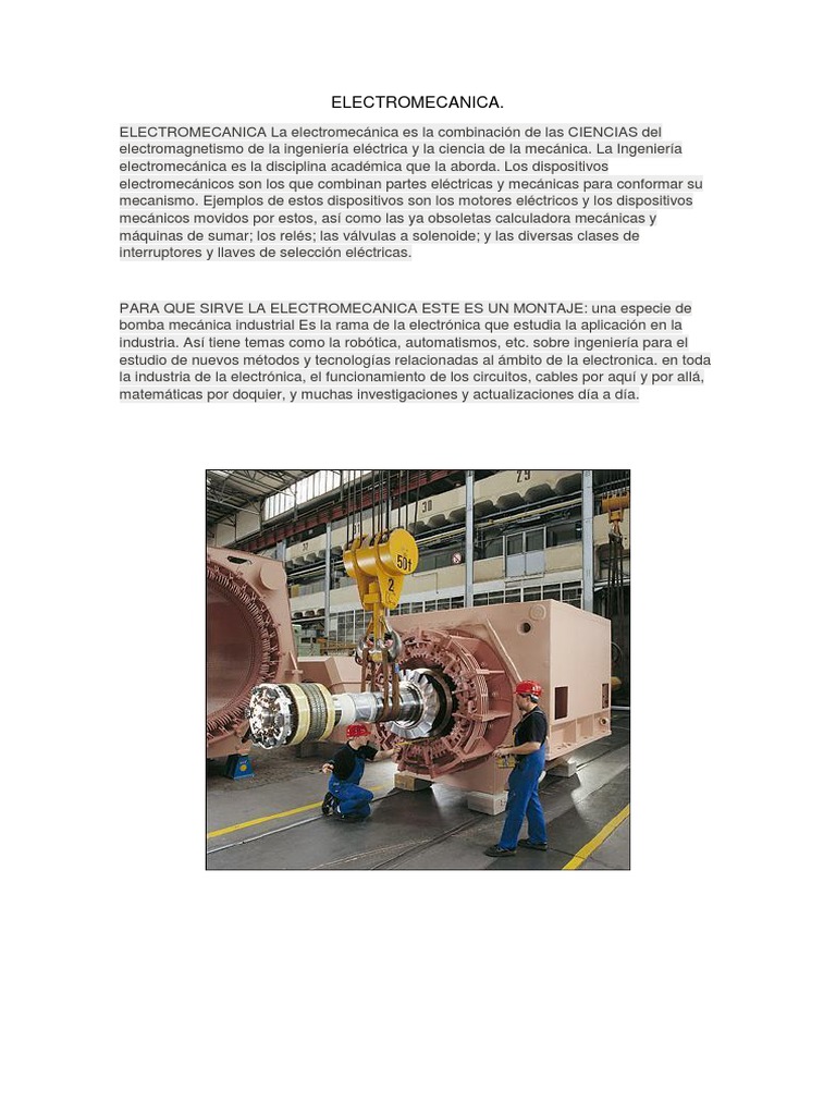 Electro Mecanic A | PDF