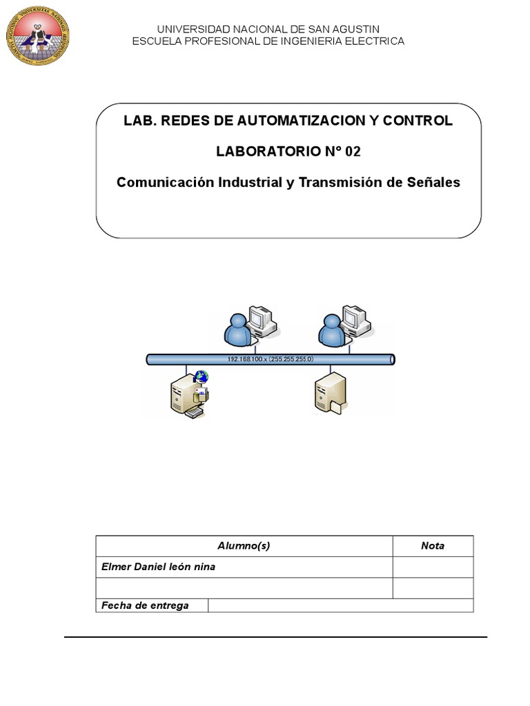 Análisis de comunicación industrial y transmisión de señales en una ...