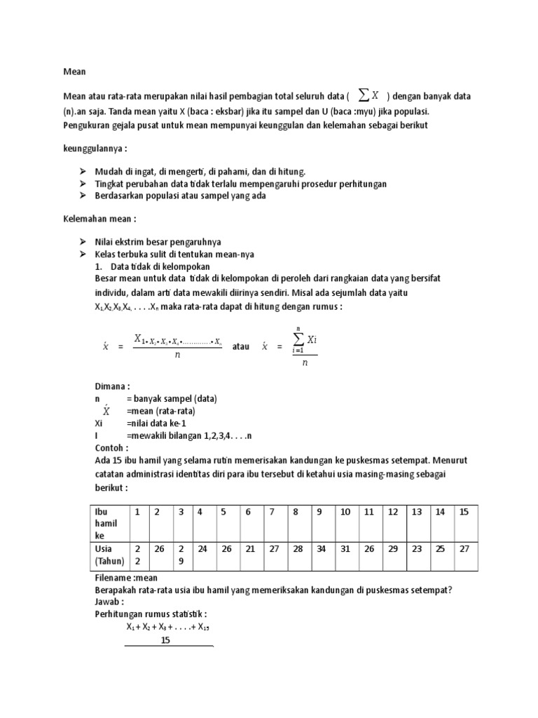 Mean Median Modus | PDF