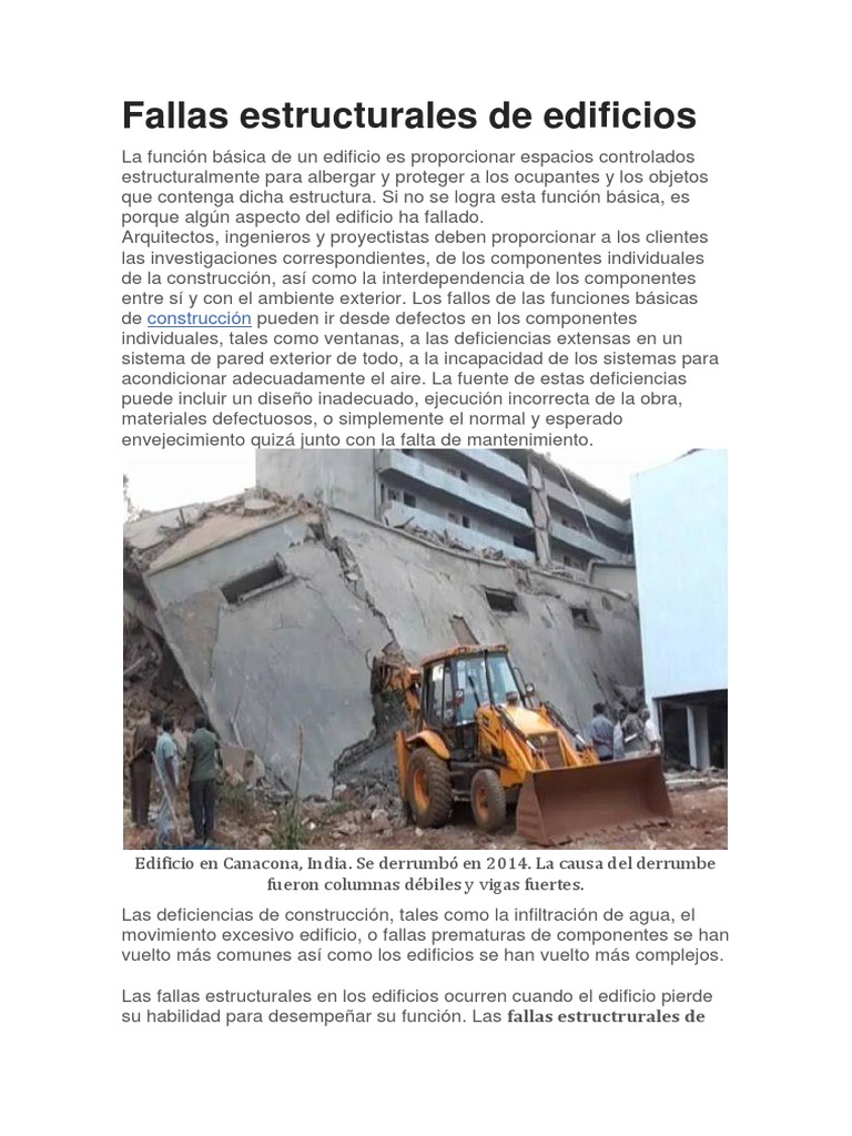 Fallas Estructurales de Edificios | PDF | Fatiga (material) | Naturaleza