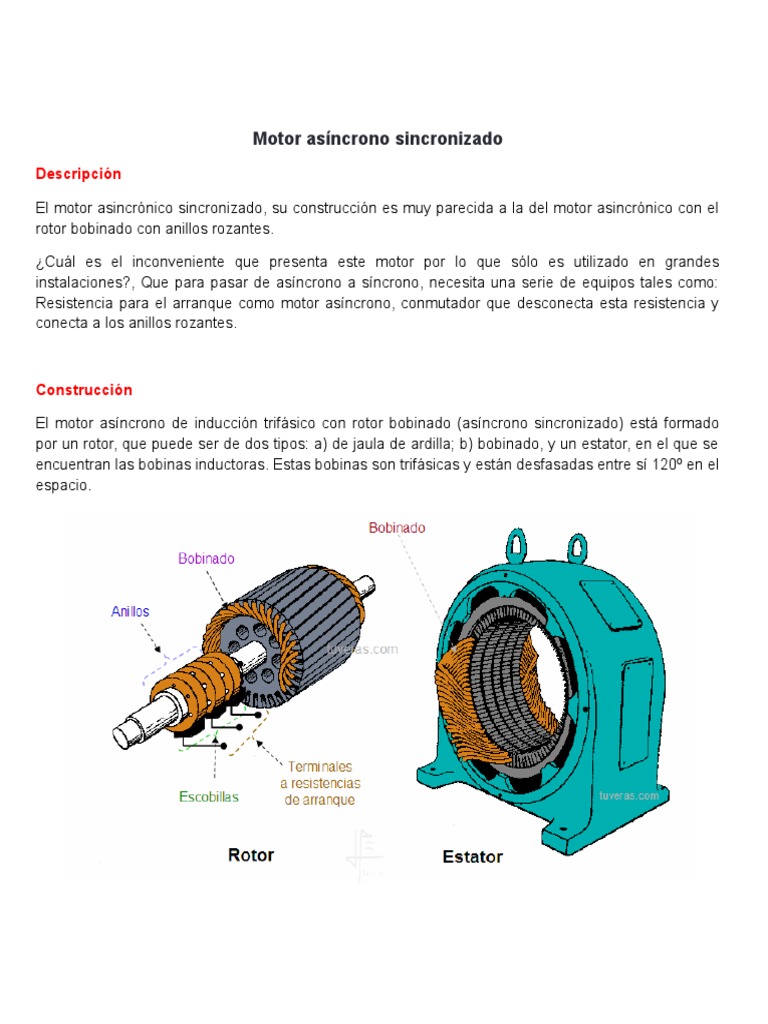 Motor Asincrono Sincronizado | PDF