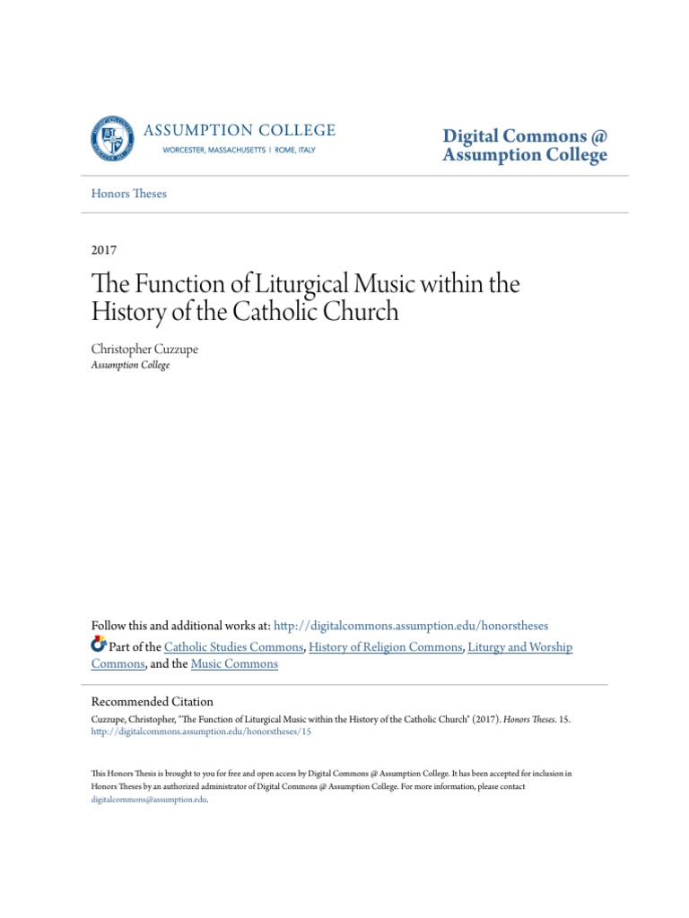 Liturgical Music in Catholic History | PDF | Hymns | Gregorian Chant