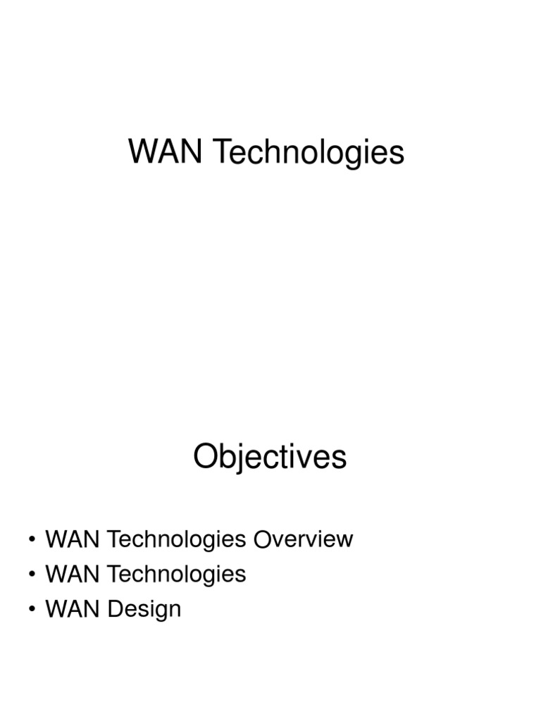 WAN Technologies | PDF | Technology & Engineering