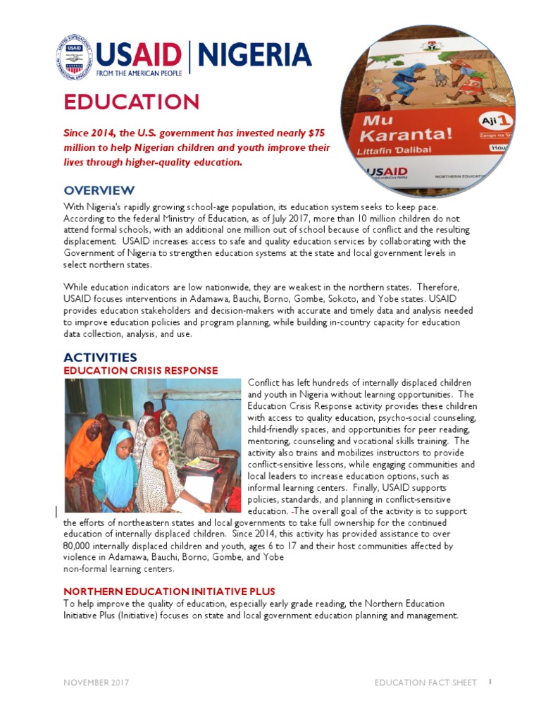 USAID Nigeria Education Fact Sheet | Download Free PDF | Nigeria ...