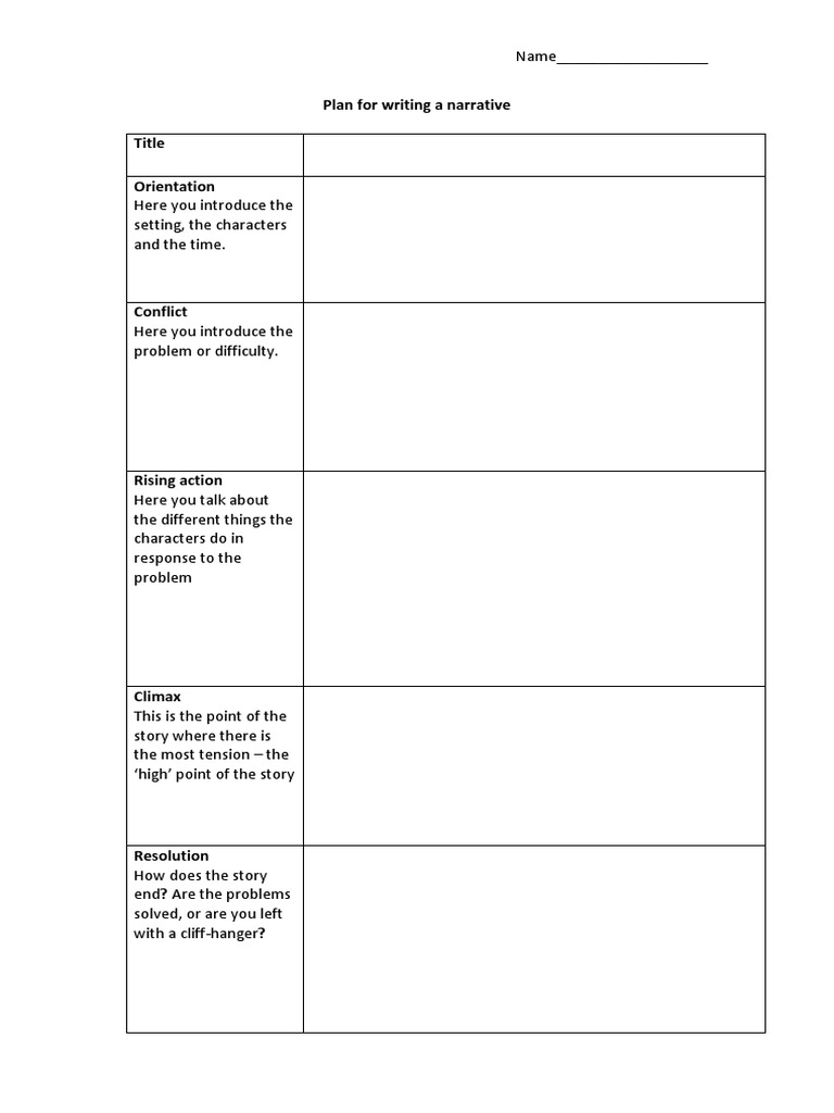 Narrative Plan | PDF