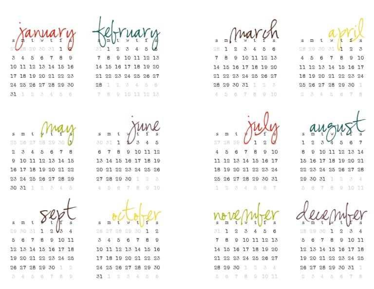 2010 Calendar | PDF