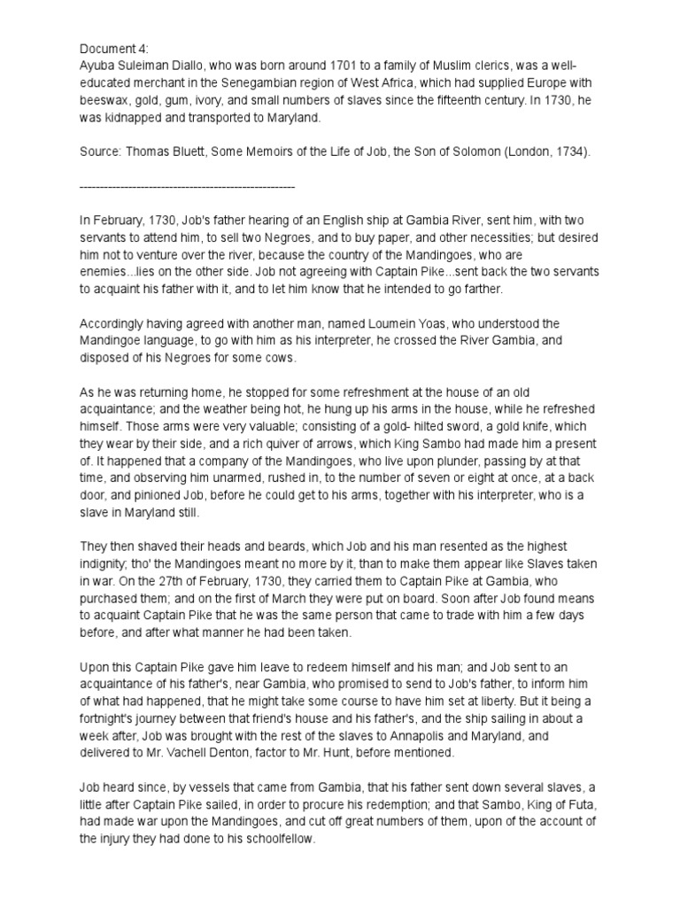 Middle Passage - Primary Source | PDF | Olaudah Equiano | Violence