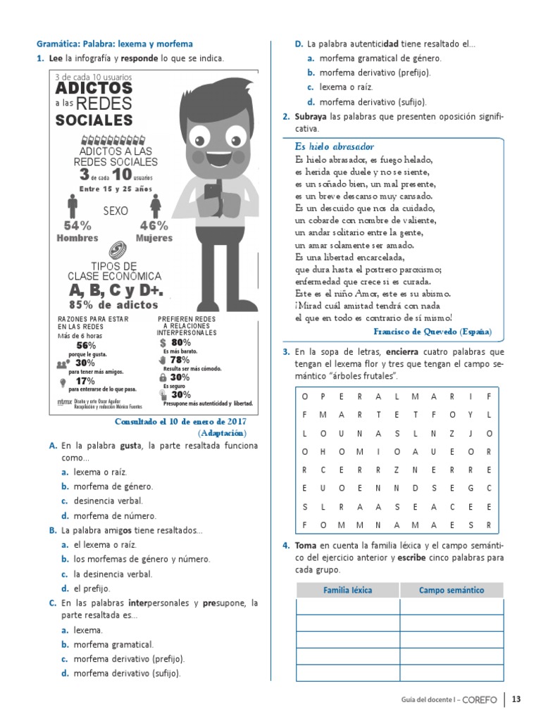 Palabra Lexema y Morfema | Palabra | Relaciones sintácticas